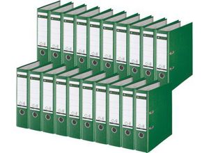 4002432490004 - LEITZ® Ordner 1010 DIN A4 Rückenbreite 80 mm 20 Stück grün