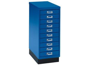 4250510902097 - Schubladenschrank DIN A4 mit 10 Schubladen 675 mm hoch enzianblau