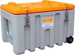 4052886328378 - Trolley CEMbox 150 Polyethylen 150 l L 800 x B 600 x H 530 mm stapelbar grau orange