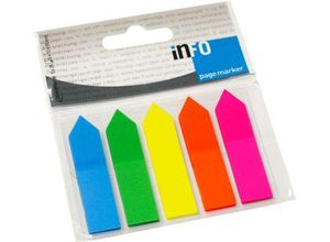 4011169589288 - INFO Haftstreifen Page Marker 12 mm x 50 mm 5 x 25 Blatt Pfeil