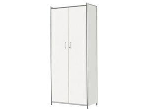 4044917430013 - Flügeltürenschrank Toledo mit Sichtrückwand abschließbar 5 OH B 800 x T 380 x H 1850 mm weiß