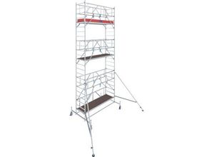 4009199772053 - Alu-Fahrgerüst Serie 10 200 kg m² TÜV-geprüft höhenverstellbare Rollen L 2500 x B 750 x H 7400 mm