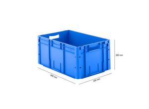 4052939569208 - Euro Box Serie LTF 6280 aus PP Inhalt 538 L Durchfassgriff blau