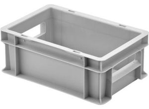 4026698015672 - Ringoplast Kunststoffkasten Serie Unista S120 Durchfassgriffe glatter Boden L 300 x B 200 x H 120 mm grau