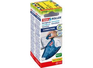4042448144331 - tesa ecoLogo Korrekturroller Refill Correction Doppelpack 42 mm x 14 m Gehäuse blau-transluzent - Kassette weiß (59605-00000-06)