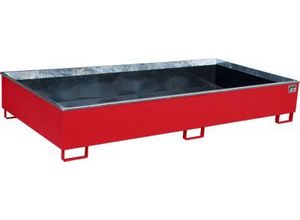 4052462057968 - Regalwanne RW 2700-3 PE mit PE-Einsatz L 2665 x B 1315 x H 440 mm feuerrot RAL 3000