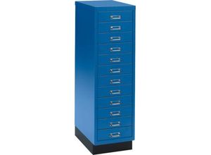 4250510902127 - Schubladenschrank DIN A4 mit 12 Schubladen 940 mm hoch enzianblau