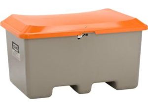 4052886342800 - Allzweckbox Cemo Glasfaserverstärkter Kunststoff (GFK) grau B 1210 x T 820 x H 680 mm 200 l hoch mit Staplertaschen