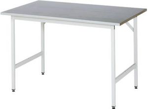 4040376036100 - Rau Arbeitstisch Jerry manuell höhenverstellbar 25 mm MDF-Platte mit Stahlblechbelag bis 300 kg B 1250 x T 800 x H 800-850 mm silber lichtgrau