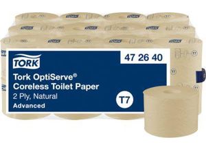 7322542403877 - OptiServe® Coreless Toilettenpapier 2-lagig perforiert kompakte Rolle recycelte Fasern