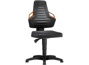 4016849644066 - Arbeitsdrehstuhl Gleiter PU-Schaum schwarz Griffe orange