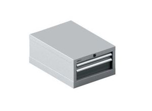 4051273646897 - Schäfer Shop Select Schubladenschrank 18-27 2 Schübe (H 50 100mm) bis 75 kg B 411 x T 572 x H 250 mm anthrazitgrau weißaluminium