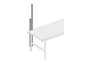 4030177003807 - Befestigungsholm für Pack- und Arbeitstisch Hüdig + Rocholz System 2000 2 Stück Höhe über Tisch 485 mm hellgrau
