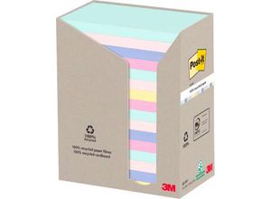 4054596929722 - Haftnotizen 655-1RPT Recycling Notes Tower Pastell Rainbow je 4 x mint rosa je 3 x hellblau flamingopink 2 x gelb 405459692972 16 Stück