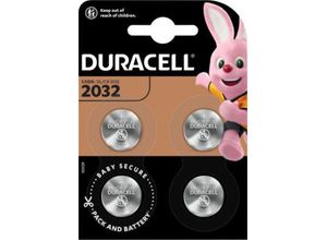 5000394119376 - Batterie Lithium Knopfzelle CR2032 3V Retail Blister (4-Pack) (119376) - Duracell