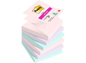4054596926059 - Haftnotizen R330-6SS-SOUL Super Sticky Z-Notes Soulful Collection 76x76mm je 2 x rosa flieder mint Z-Notes quadratisch 4054 6 Stück