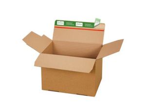 4055453007126 - Versandkartons Grünmarie® 309 x 221 x 140-230 mm Format A4 höhenvariabel Automatikboden bis 20 kg 100 % recycelbar FSC®-Wellpappe braun 10 St