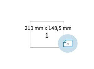 4008705581035 - Blattetiketten HERMA 58103 permanenthaftend besonders stark haftend wetterfest bedruckbar B 210 x H 1485 mm PE-Folie weiß 500 Stück 500 Blatt
