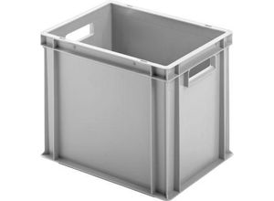 4026698003501 - Ringoplast Kunststoffkasten Serie Unista M320 Durchfassgriffe verrippter Boden L 400 x B 300 x H 320 mm grau