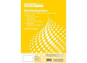 4250510812396 - Select Visitenkarten 250 g m² 85 x 54 mm 10 DIN-A4-Bogen à 10 Karten