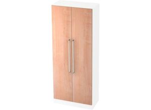 4032062146361 - Aktenschrank TARVIS mit Griff ohne Schloss 5 Ordnerhöhen B 800 x T 420 x H 2004 mm weiß Nussbaum-Dekor