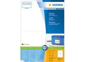 4008705046275 - HERMA Etiketten Premium A4 105x148 mm weiß Papier matt 800 St - Weiß - Rechteck - Dauerhaft - Papier - Matte - Laser Inkjet