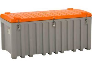 4052886328422 - Cemo - Materialbox mit Seitentür BxH 500x450mm Polyethylen grau orange Volumen 750 l BxTxH 1700x840x800 mm Gewicht 43kg