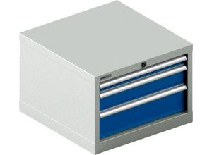 4051273651594 - Pure Schubladenschrank 27-27 3 Schübe bis 75 kg B 564 x T 572 x H 400 mm enzianblau lichtgrau