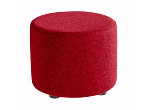 5901747083439 - Sitzhocker TAPA Round Sperrholz gepolstert Schurwolle-Bezug rot