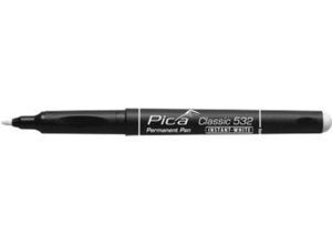 4260056154997 - Permanent Marker Pica Classic 532 weiß Rundspitze 1-2 mm wasserfest geruchsarm 10 Stück
