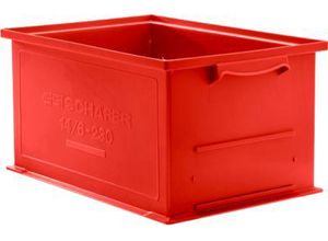 4052939485966 - Stapelkasten Serie 14 6-230 aus Polypropylen mit Griffmulde Inhalt 26 L rot