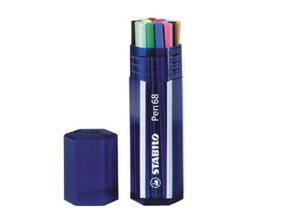 4006381160728 - STABILO Premium-Filzstifte Pen 68 20 Farben in Big Pen Box farblich sortiert mehrfarbig
