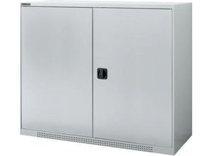 4051273791665 - Genius Flügeltürschrank FS 3 OH abschließbar 2 Fachböden bis 450 kg B 1343 mm Stahl weißaluminium RAL 9006 weißaluminium RAL 9006