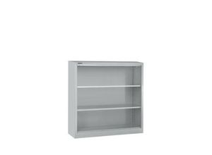 4051273516213 - Select Stahlregal MS iCONOMY 3 Ordnerhöhen B 1200 x T 400 x H 1215 mm weißaluminium RAL 9006