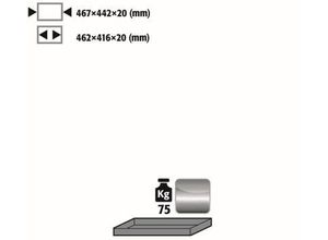 4250101138980 - Fachboden Standard für asecos Sicherheitsschränke der UB90 Serie Edelstahl 14301 B 467 x T 422 x H 20 mm bis 30 kg