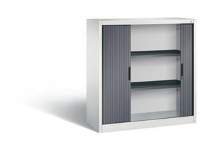 4050646583210 - Rollladenschrank Omnispace H1230B1200T420 mm Lichtgrau Schwarzgrau