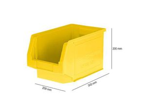 4052941169618 - Sichtlagerkasten SSI Schäfer Serie PROFI LF 322 Kunststoff 104 l gelb