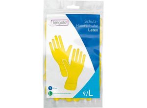 4004034543126 - Schutzhandschuhe BINGOLD Mehrweg puderfrei Latex gelb Größe L 1 Paar
