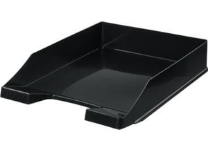 4012473112735 - Ablagekorb Klassik für Format A4 C4 mit Beschriftungsfeld stapelbar B 255 x T 348 x H 65 mm Kunststoff schwarz 10 Stück