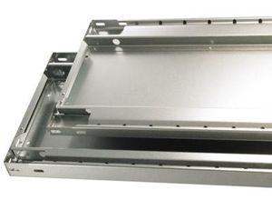 4004514294777 - Schulte Lagertechnik Fachbodenregal-Stecksystem MULTIplus 250 Grundregal Längenriegel 2500x1000x500 mm 6 Böden lichtgrau