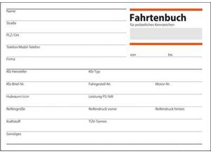 4004360910258 - - Fahrtenbuch din A6 quer pkw grün 40 Bl din A6 quer pkw grün 40 Bl