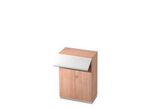 4032062111291 - Aktenschrank mit Sicherheitsklappe 3 OH B 800 x T 420 mm Nussbaum-Dekor