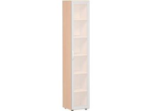 4038933075594 - Geramoebel Speed Office Aktenschrank ABS (Acrylnitril-Butadien-Styrol) Spanplatte 5 Fachböden 400 x 420 x 2160 mm Buche Braun