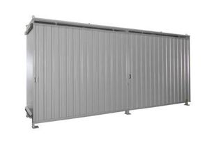 4052462060562 - Regalcontainer BAUER CEN 59-2 Stahl Schiebetor B 6245 x T 1550 x H 2980 mm grau