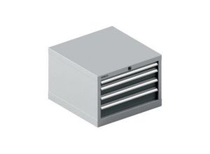 4051273651983 - Select Schubladenschrank 27-27 4 Schübe bis 75 kg B 564 x T 572 x H 400 mm anthrazitgrau weißaluminium