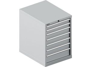 4051273668554 - Select Schubladenschrank 27-36 7 Schübe bis 75 kg B 564 x T 725 x H 800 mm weißaluminium weißaluminium