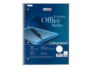 4006144587373 - Collegeblock 355408027 Office Lineatur 21   liniert mit Rand innen A4+ 70g blau 80 Blatt 4006144587373 Landre