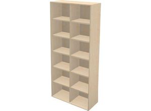 4251898807622 - Genius Regal TETRIS WALL 6 Ordnerhöhen B 1000 x T 420 x H 2250 mm Ahorn-Dekor