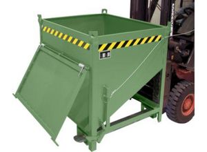 4052462014596 - Silobehälter SGK 75 Zugseil-Entleerung L 1000 x B 1200 x H 1170 mm 075 m³ bis 1000 kg Stahlblech Resedagrün