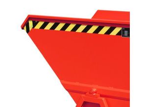 4052462048454 - Kippmulde Bauer KS 700 Stahl rot B 1340 x T 1200 x H 1275 mm 700 l bis 1000 kg Rollen Manuelle Kippvorrichtung